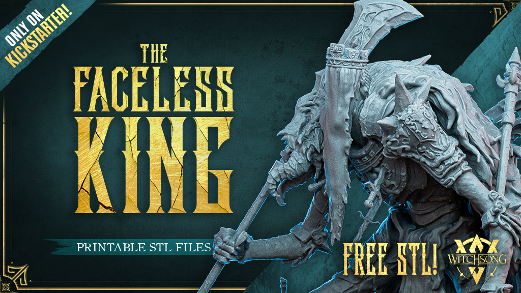 The Faceless King - Printable STL Miniatures - Tabletop Analytics
